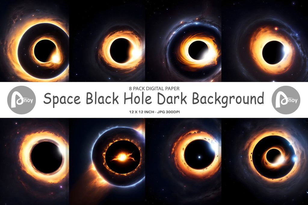 Digital Paper Space Black Hole - So Fontsy