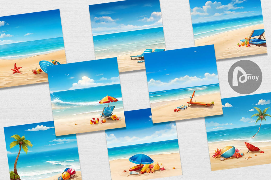 Digital Paper Summer Beach - So Fontsy