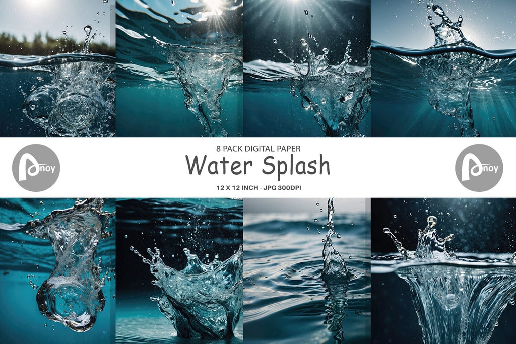 Digital Paper Water Splash - So Fontsy