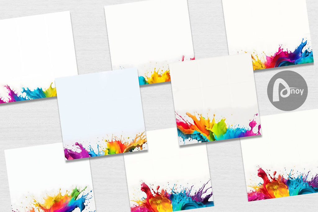Digital Paper Watercolor Rainbow Splash - So Fontsy