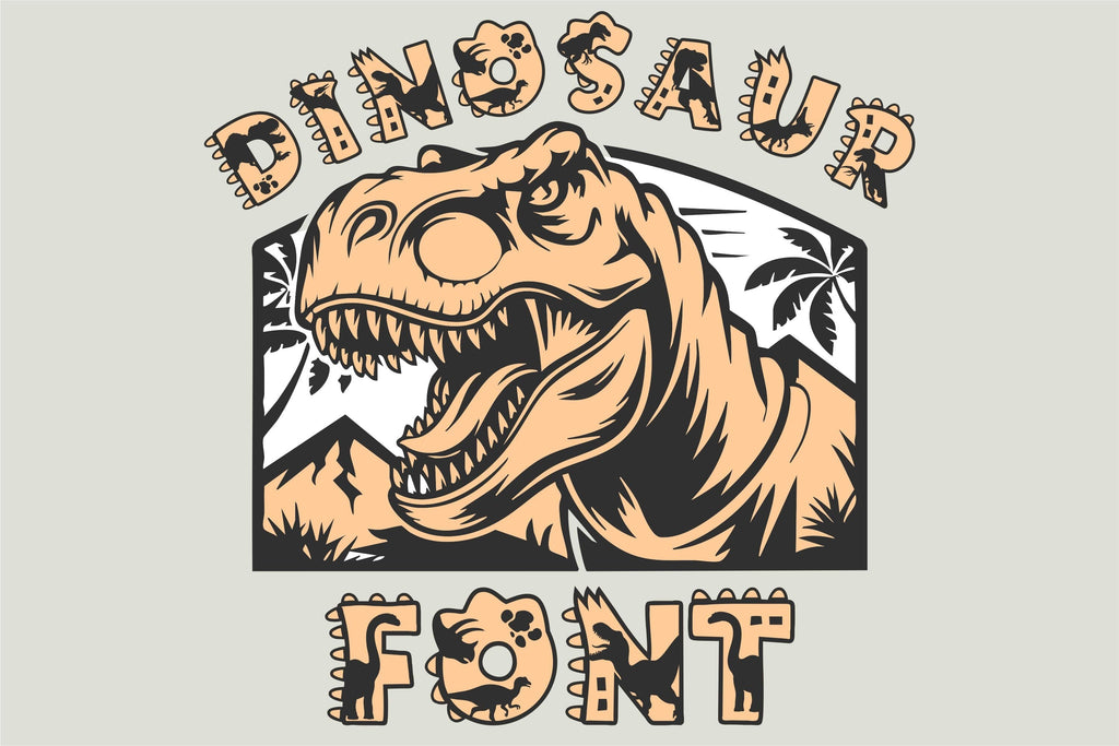 Dino Tracks Font | Dinosaur Alphabet Letters | Prehistoric Font | Kids ...
