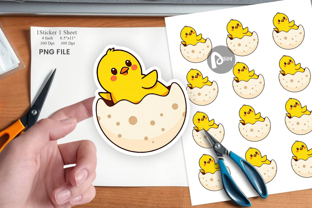 Easter Chick Sticker - So Fontsy