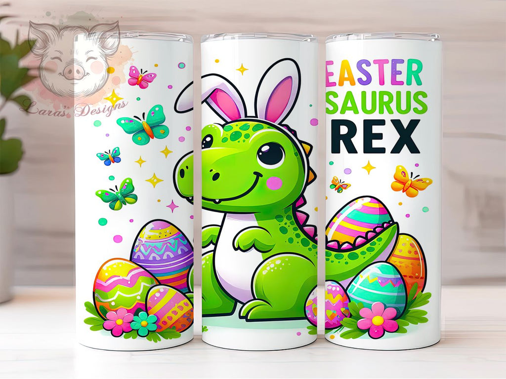 Easter Dinosaur T-Rex Egg Hunt Tumbler Wrap, T-Rex Easter Wrap, Dino ...