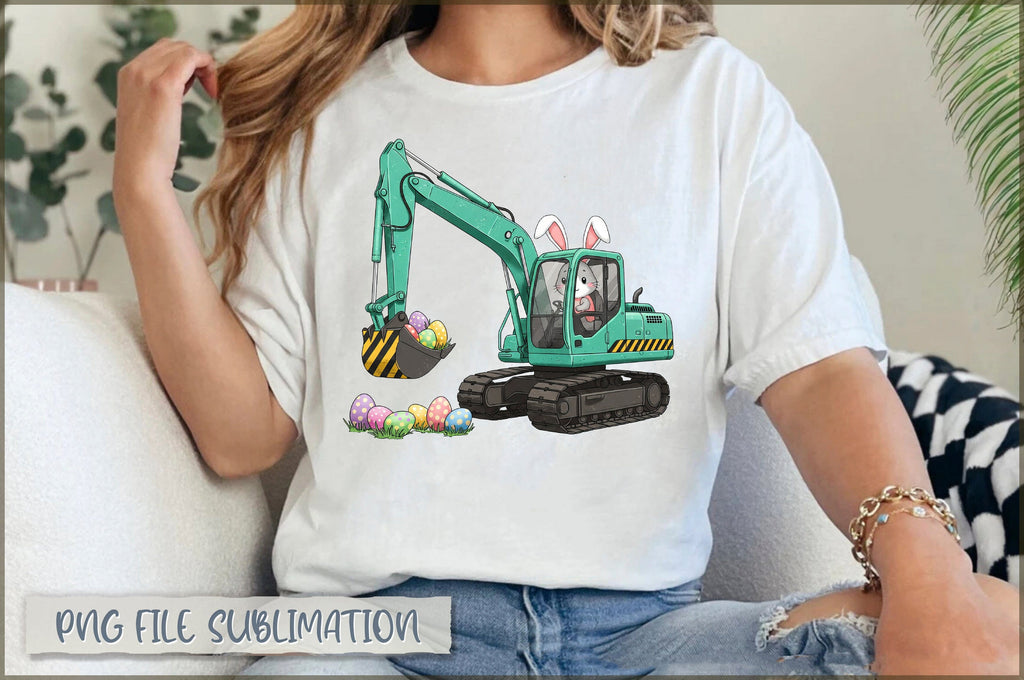Eggs Excavator Construction Easter PNG - So Fontsy