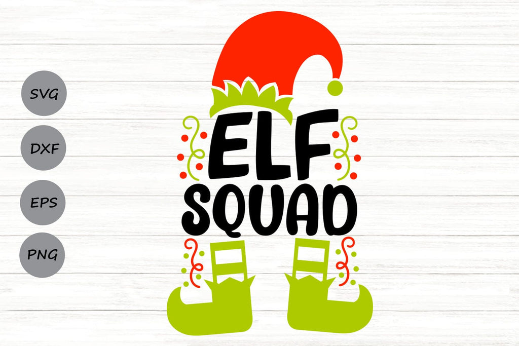 Elf Squad| Funny Christmas Elf SVG Cutting Files. - So Fontsy