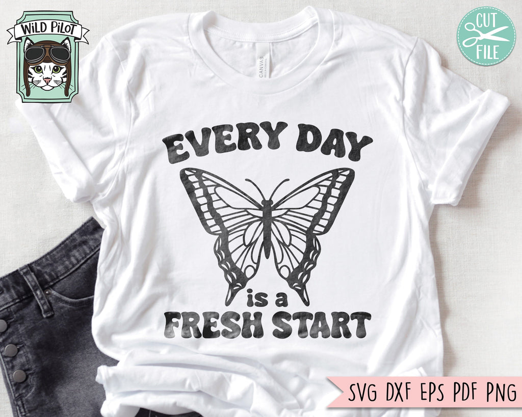 Every Day is a Fresh Start SVG, Inspirational Quote png file ...
