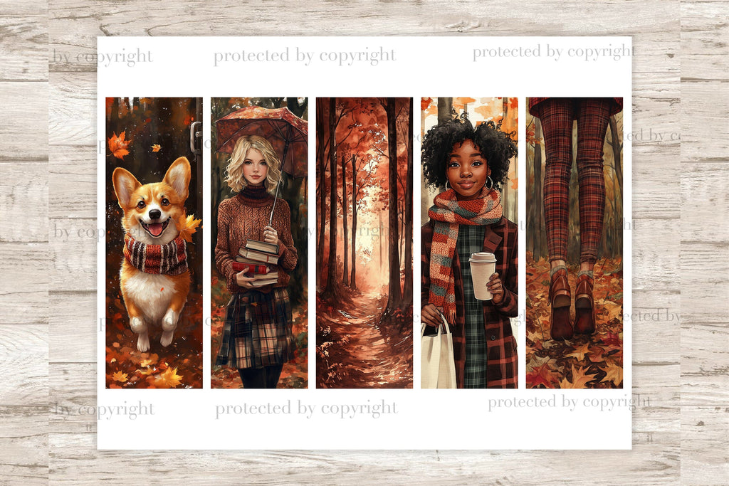 Fall Bookmark | Autumn Printable Bundle - So Fontsy