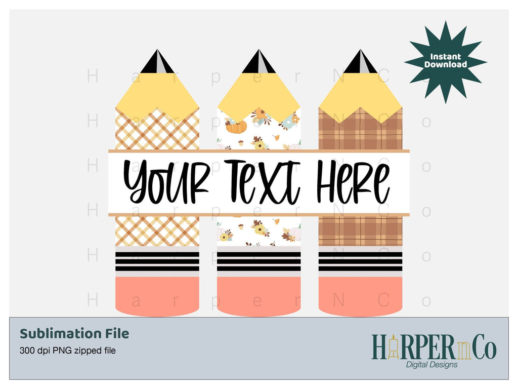 Fall Pencil SVG PNG Cut EPS File - So Fontsy