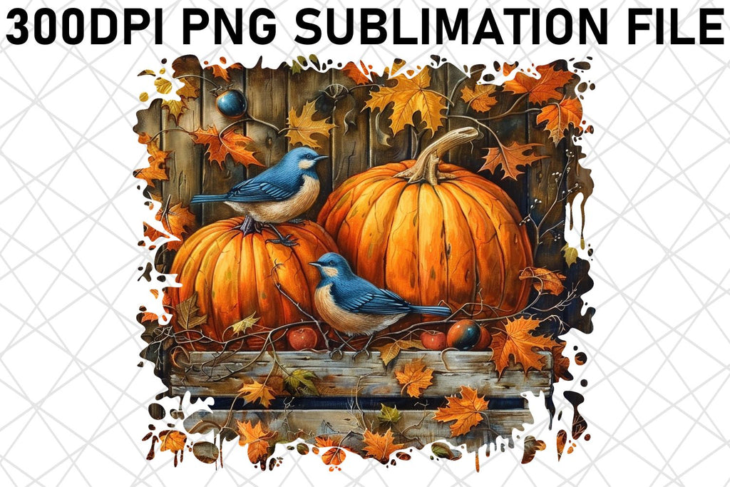 Fall Watercolor Print Landscape Sublimation PNG - So Fontsy