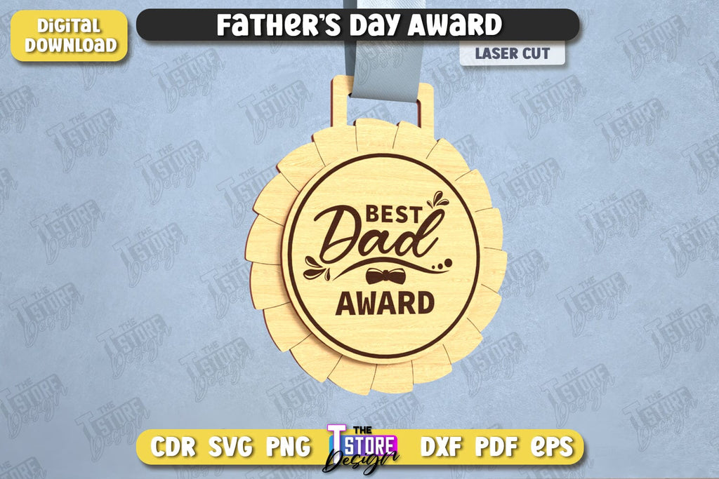 Father's Day Award | Wooden Trophy | Personalized Award for Dad | CNC ...