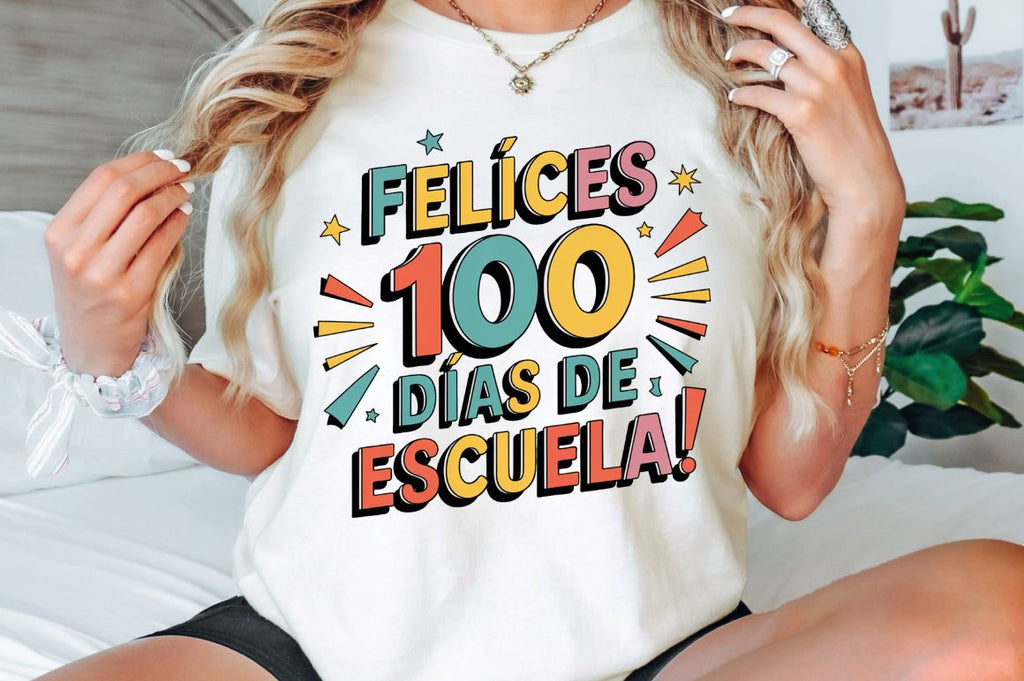 Felices 100 Días De Escuela PNG, Feliz Sublimation Design - So Fontsy