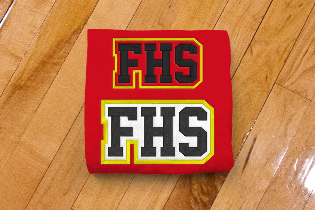 FHS High School Initials Embroidery - So Fontsy