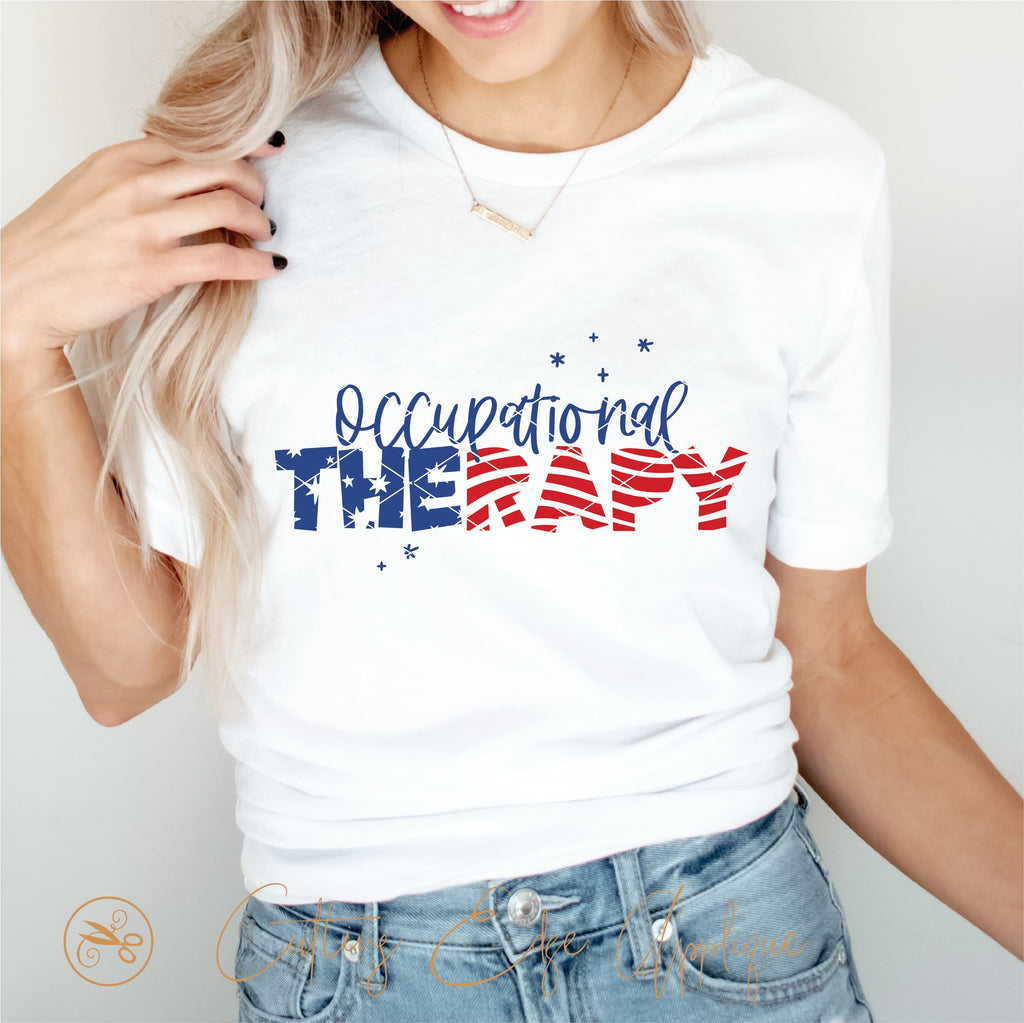 Fourth of July Occupational Therapy USA Flag SVG PNG DXF - So Fontsy