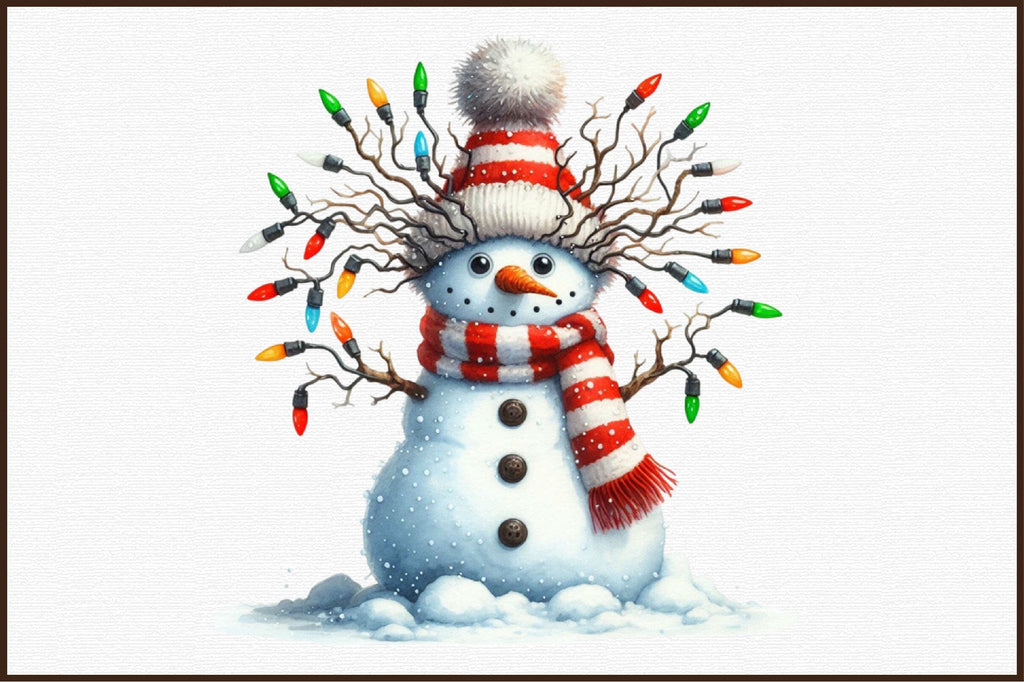 Funny Christmas Snowman Clipart Bundle - So Fontsy