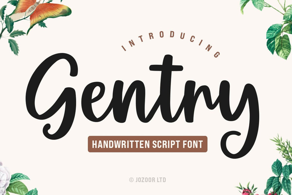 Gentry - Modern Script Font - So Fontsy