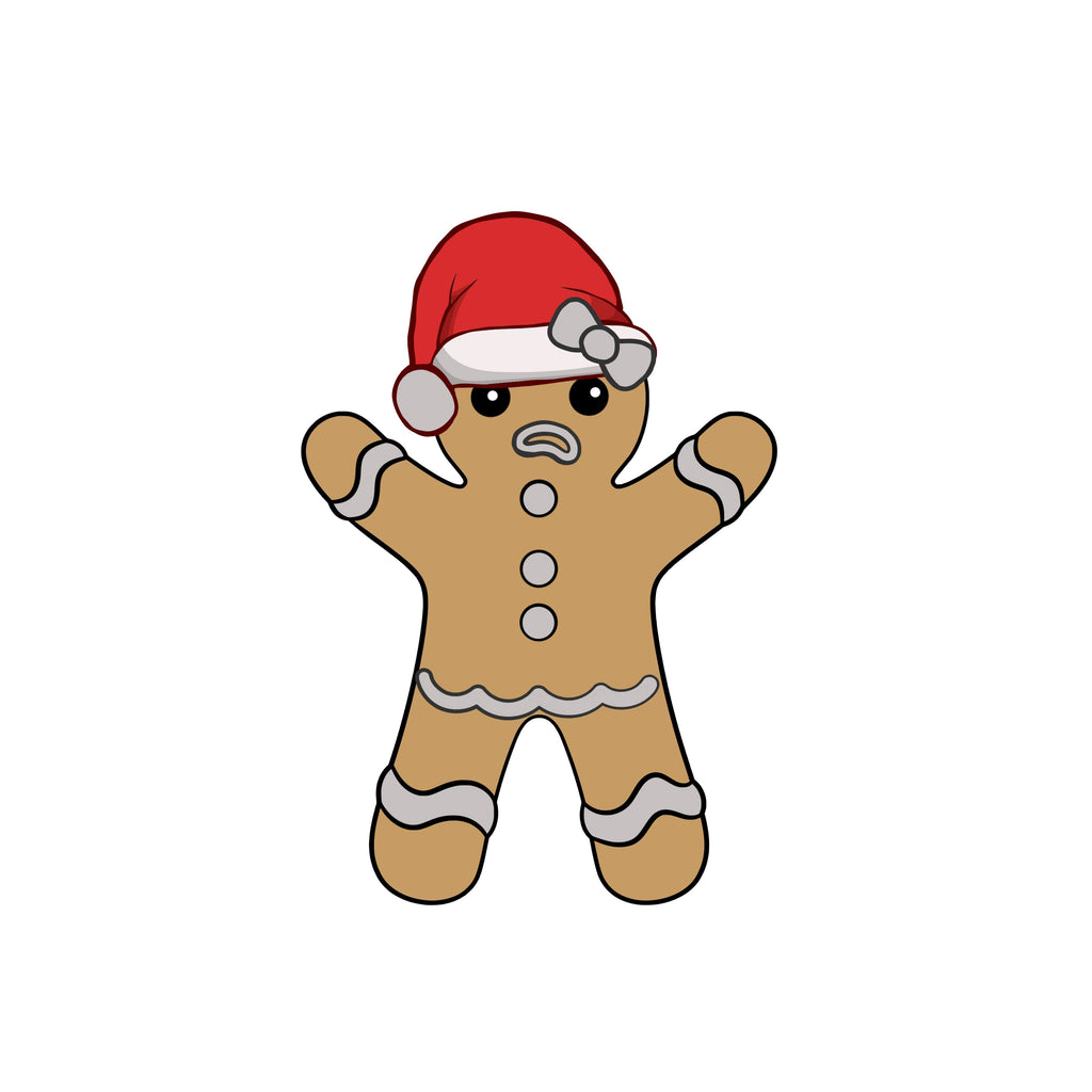 Gingerbread girl SVG Download, SVG PNG Cut file, Christmas Gingerbread ...
