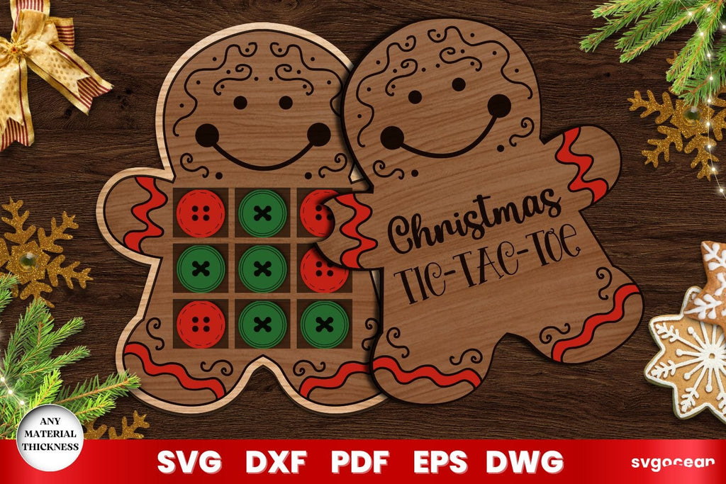 Gingerbread Man Tic Tac Toe - So Fontsy