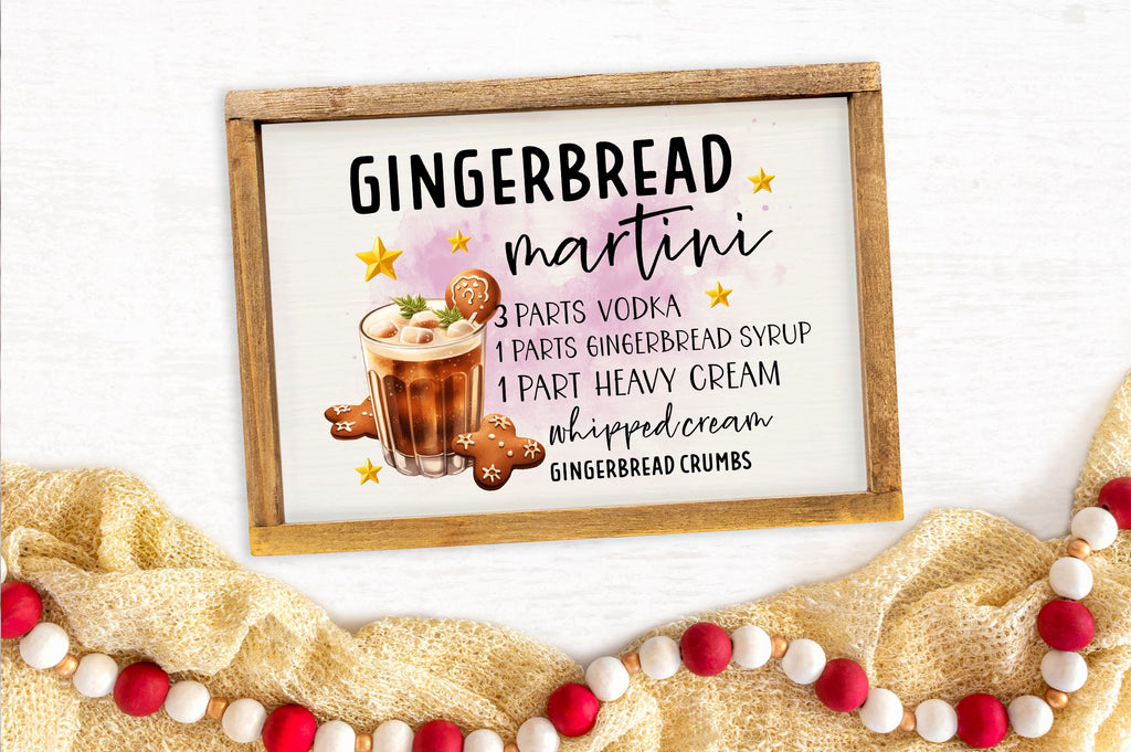 Gingerbread martini PNG design - So Fontsy