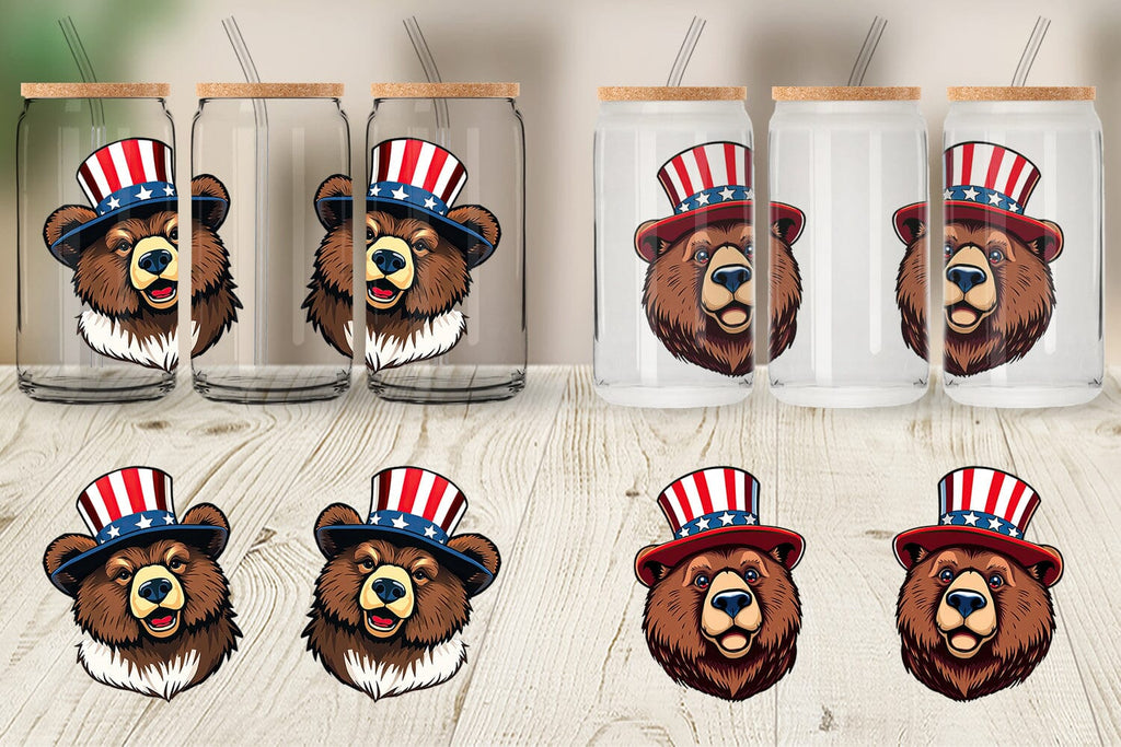 Glass Can Bear Patriotic - So Fontsy