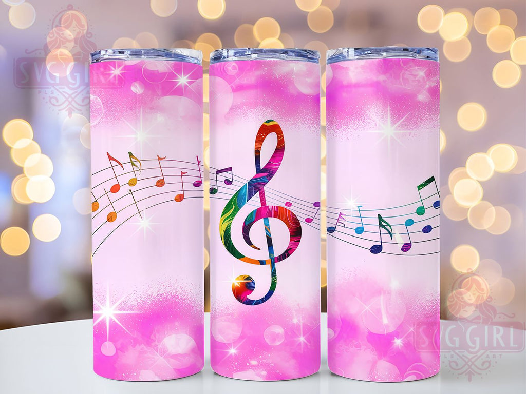 Glitter Music Notes Tumbler Wrap, Music Keys Glitter Wrap, Musician ...