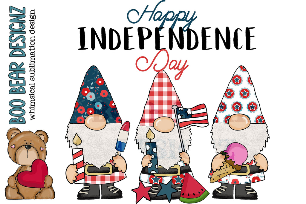 Happy independence Day Gnome CLipart - So Fontsy