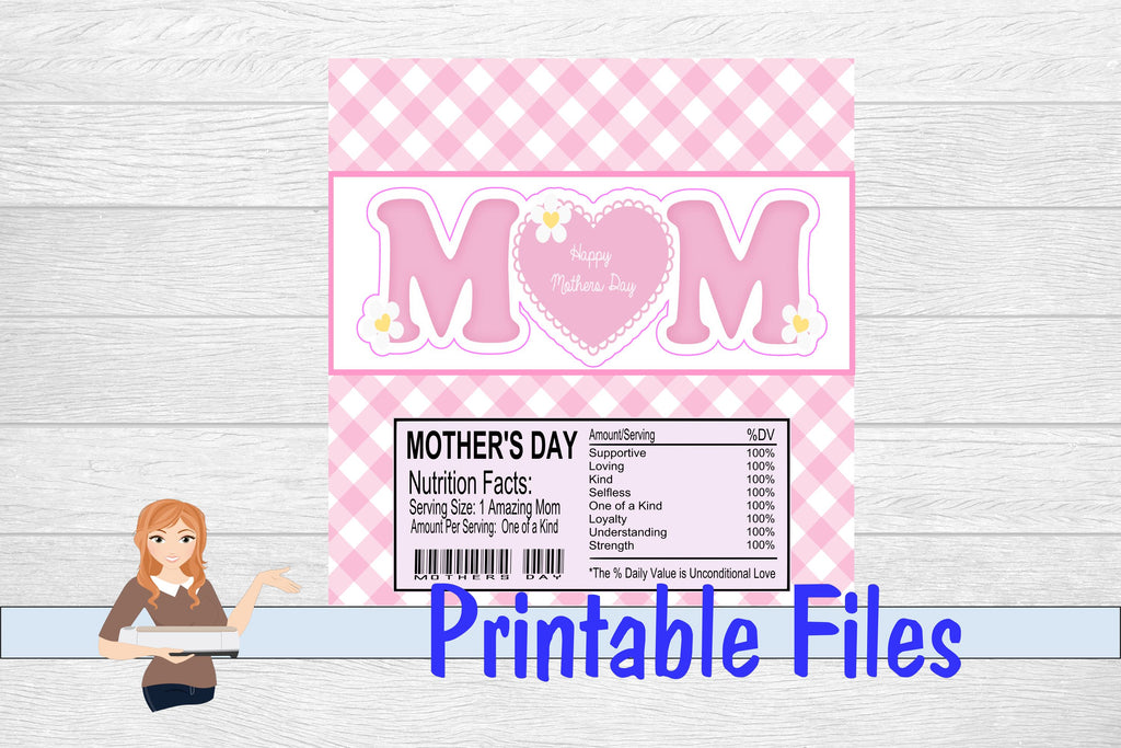 Happy Mother's Day Candy Bar Wrapper - So Fontsy