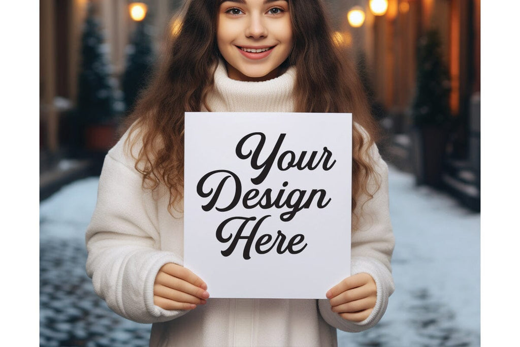 Happy New Year Mockups, New Year Mockup, Happy New Year Girl Mockups ...
