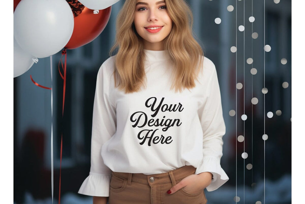 Happy New Year Mockups, New Year Mockup, Happy New Year Girl Mockups ...