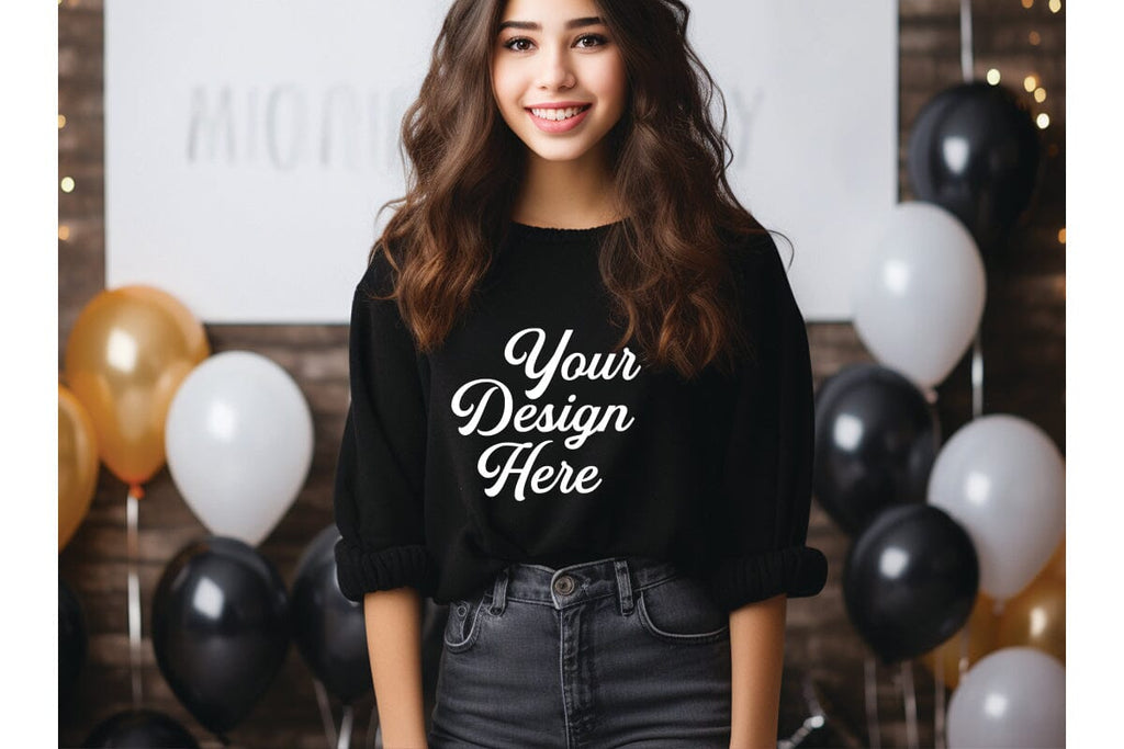 Happy New Year Mockups, New Year Mockup, Happy New Year Girl Mockups ...
