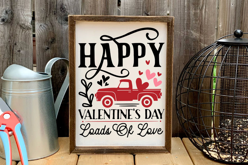 Happy valentines day loads of love SVG design - So Fontsy