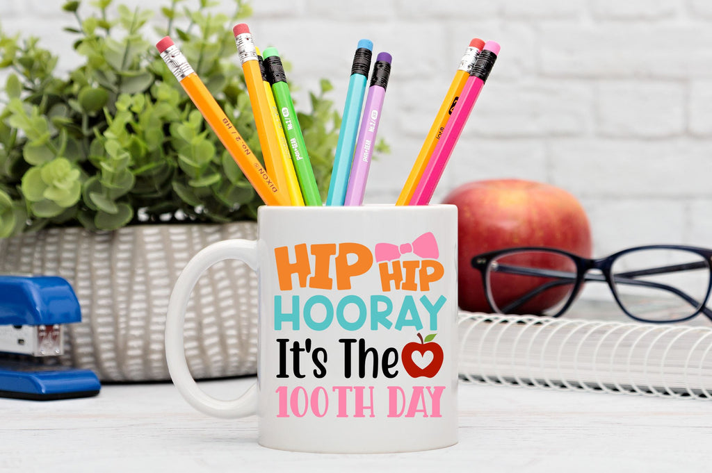 Hip hip hooray its the 100th day SVG Design - So Fontsy