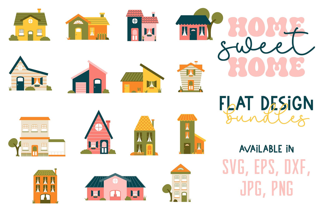 Home Sweet Home Clipart Bundle - So Fontsy
