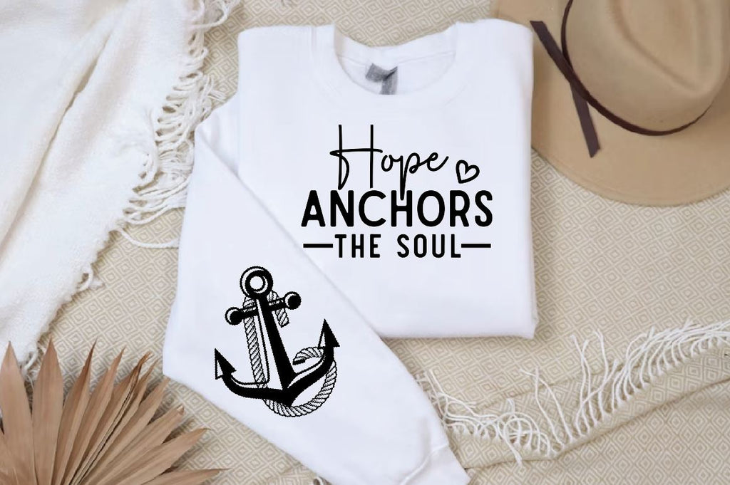 Hope Anchors the Soul Sleeve SVG Design, Christian Sleeve SVG, Faith ...