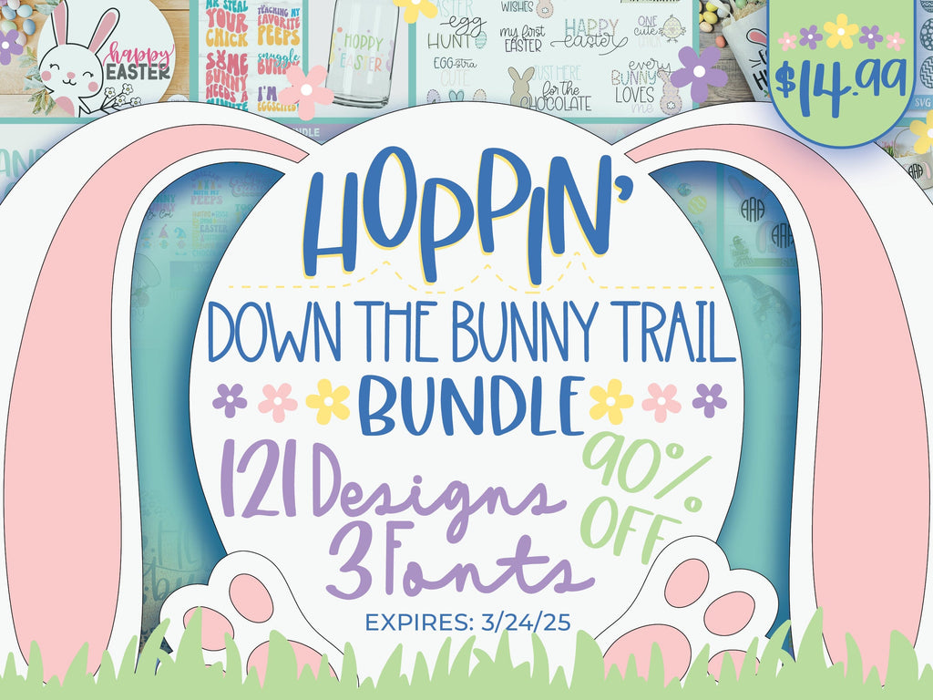 Hoppin' Down The Bunny Trail Bundle Digital Design Bundle DIY Easter ...