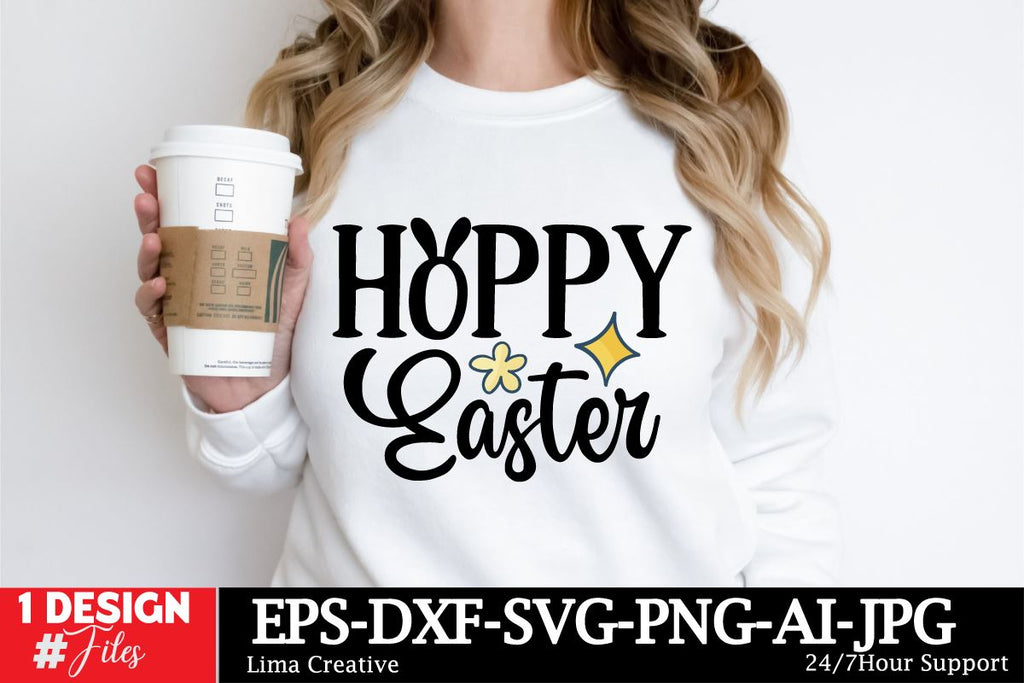 Hoppy Easter SVG Cut File - So Fontsy