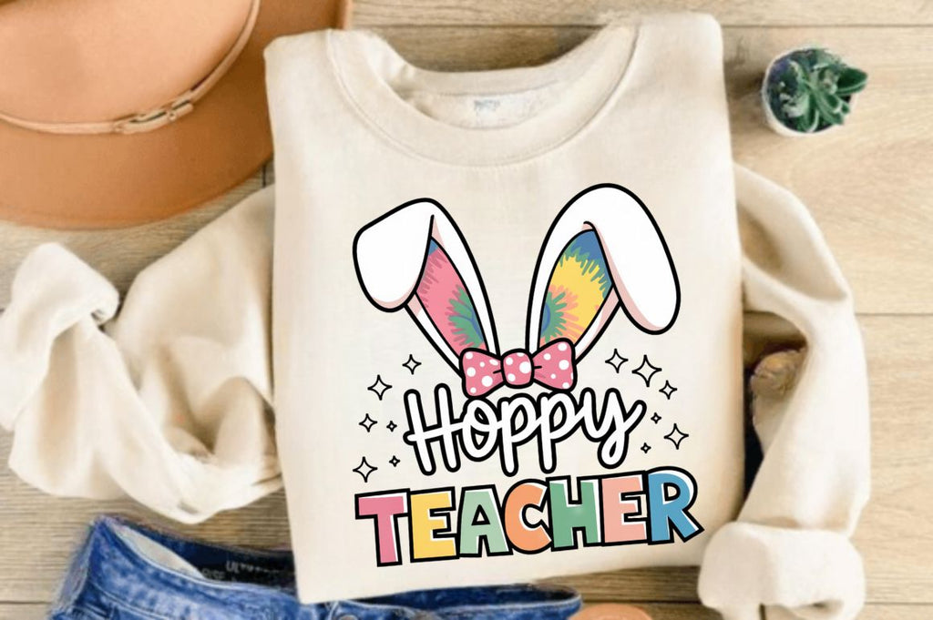Hoppy Teacher Bunny Ears PNG, Hoppy Teacher PNG, Easter Teacher PNG ...