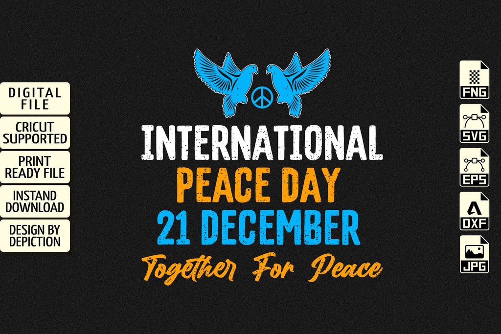 International Peace Day 21 December Together For Peace T-Shirt, World ...