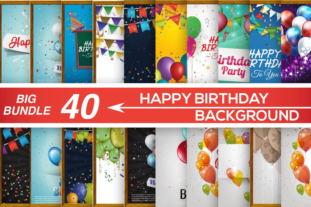Joyful Birthday Greeting Cards & Wishes Bundle - So Fontsy