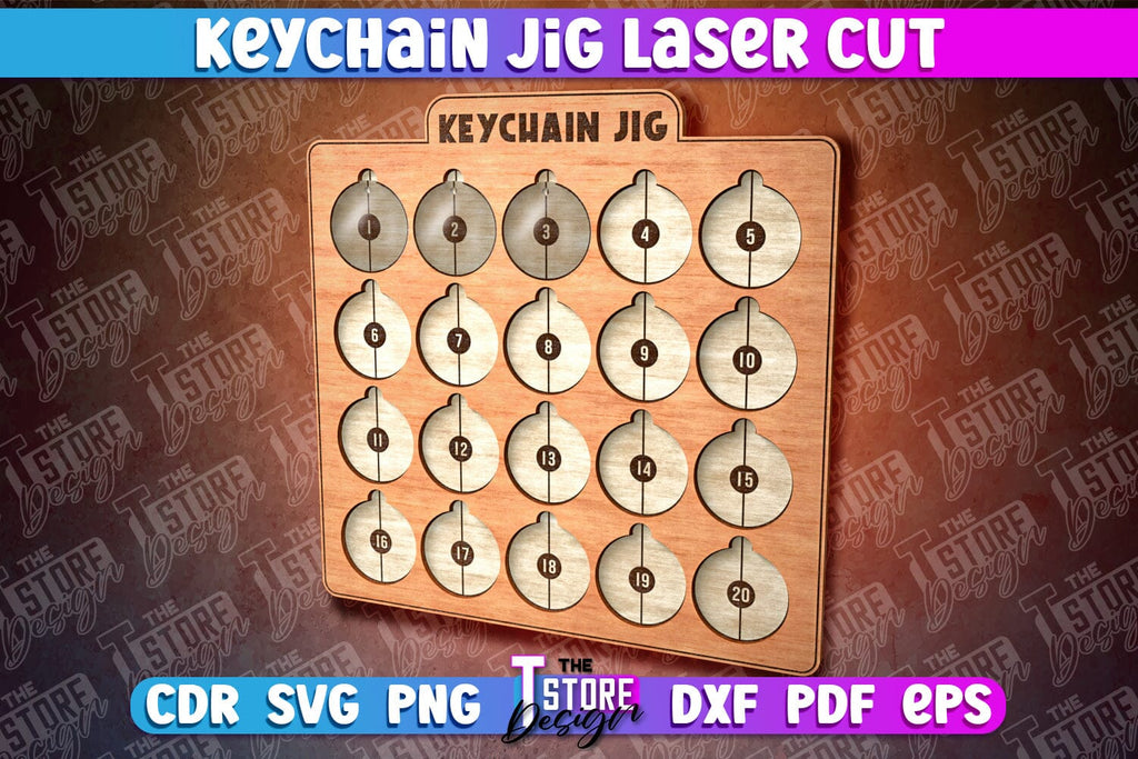 Keychain Jig Laser Cut | Jig Laser Cut Design | CNC Files - So Fontsy