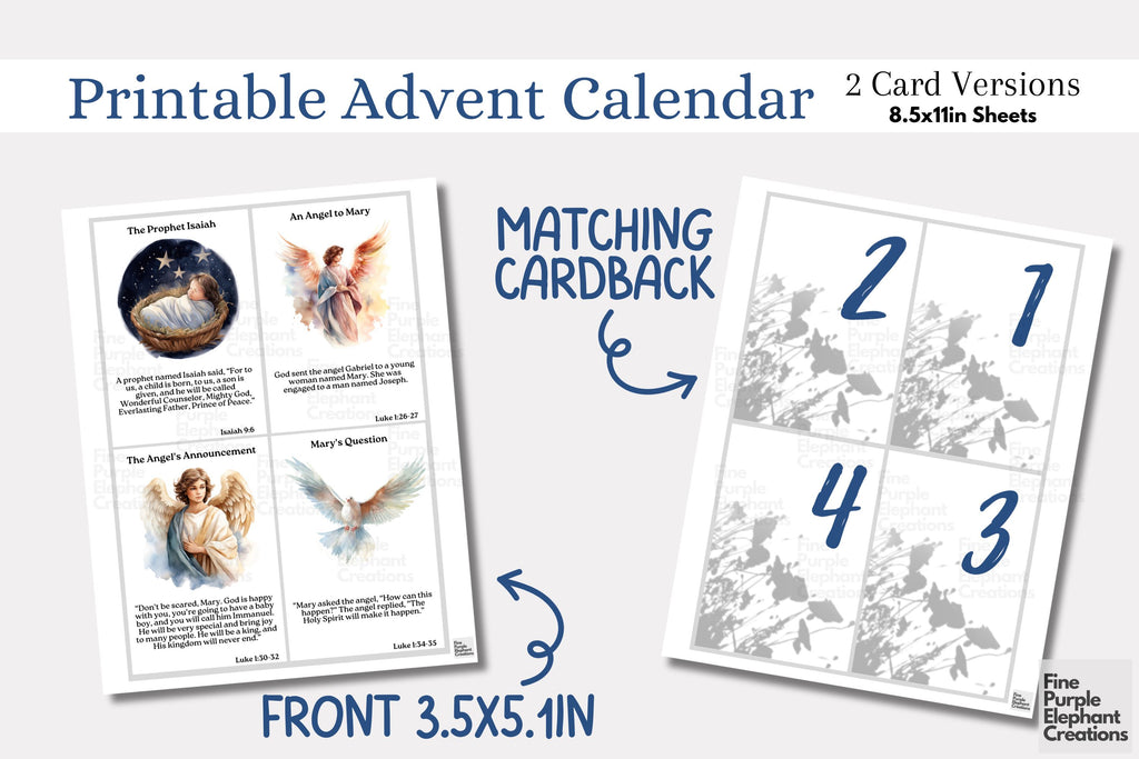 Kids Nativity Advent Calendar | Christmas Activity Cards - So Fontsy