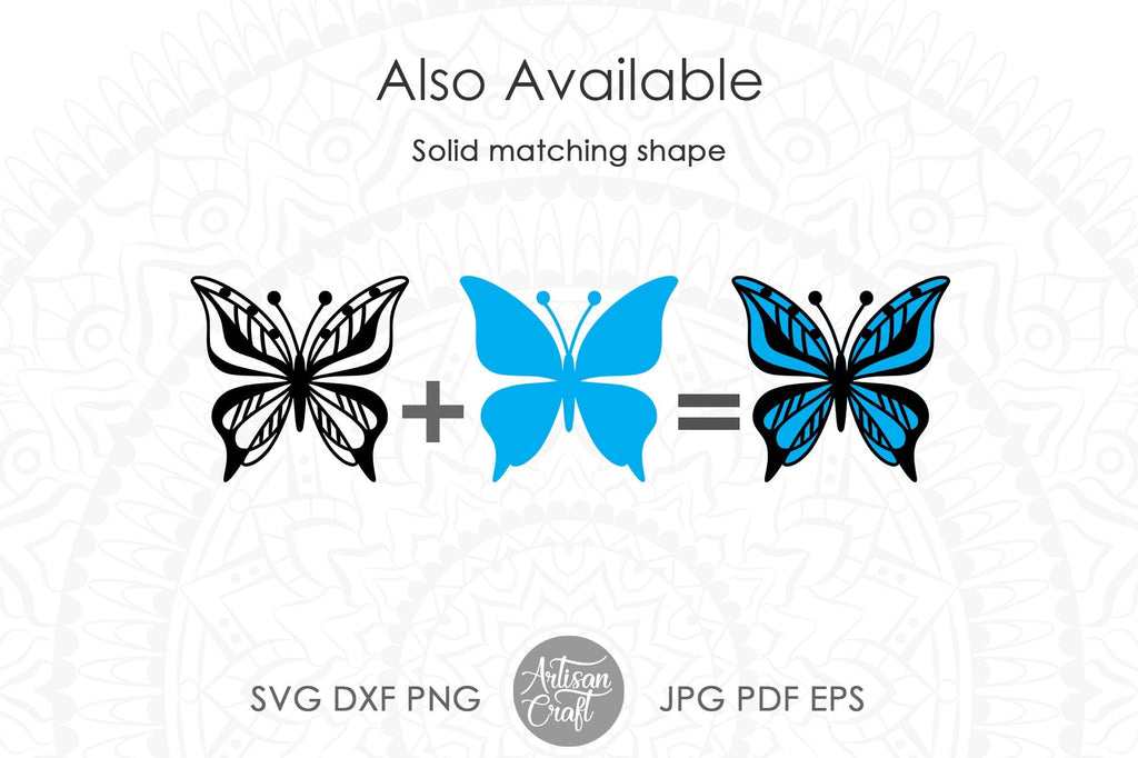 Layered Butterfly SVG cut files | 3D paper butterflies | So Fontsy