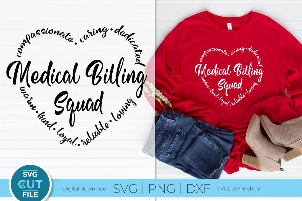 Medical Billing squad svg, billing clerk svg - So Fontsy