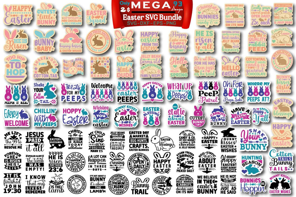 Mega Easter SVG Bundle - So Fontsy