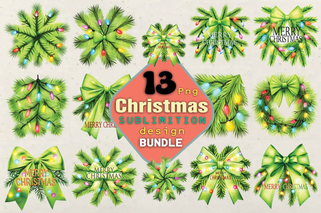 Merry Christmas clipart png Bundle - So Fontsy