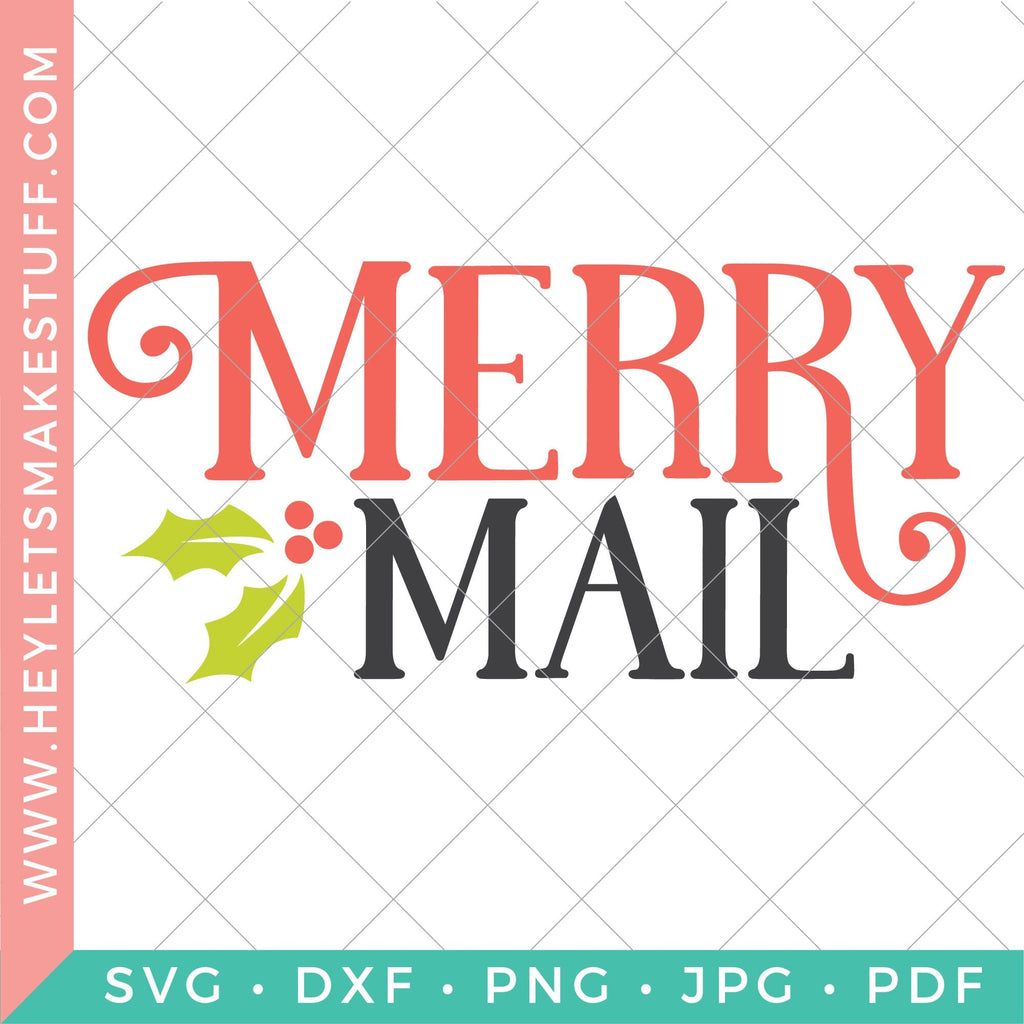 Merry Mail Christmas Card Display SVG - So Fontsy