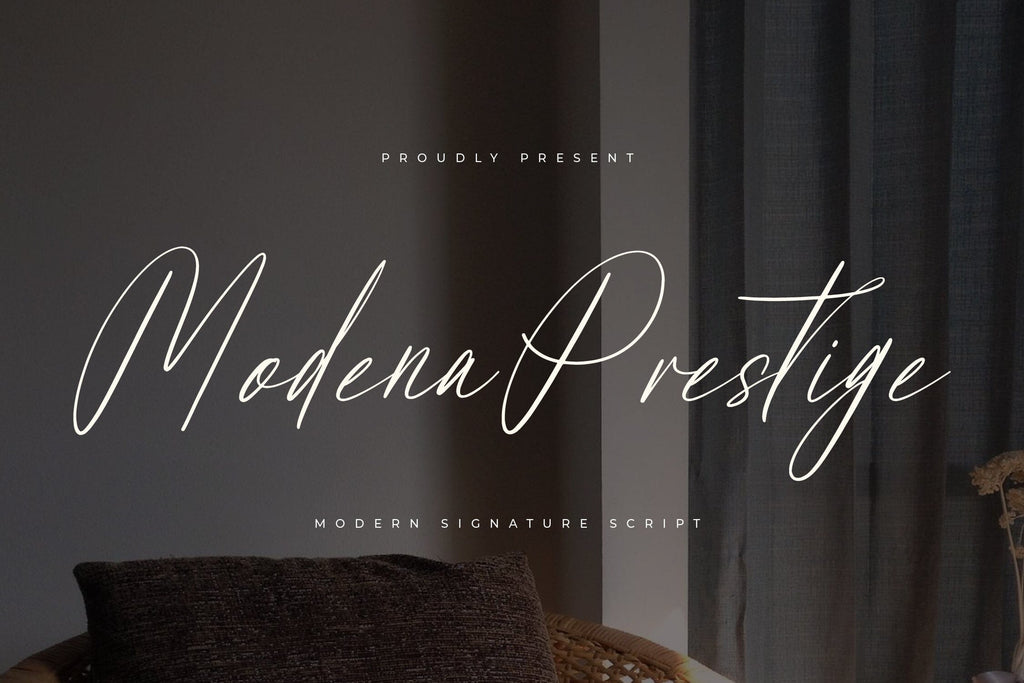 Modena Prestige - Modern Signature Script - So Fontsy