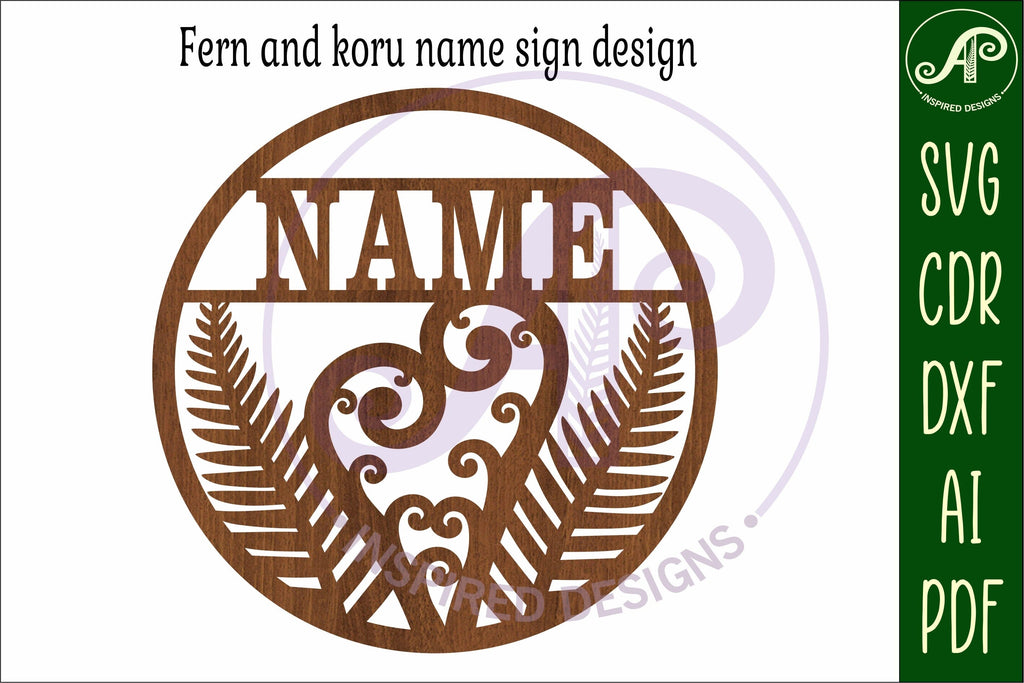 New Zealand themed name sign design for laser cutting - So Fontsy