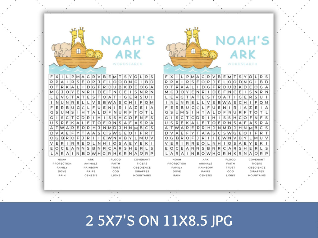 Noahs Ark Wordsearch | Fun Activity - So Fontsy