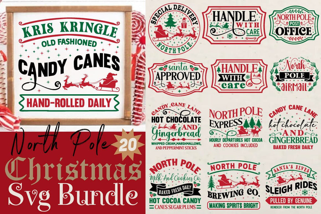 North Pole Svg Bundle, Christmas SVG - So Fontsy