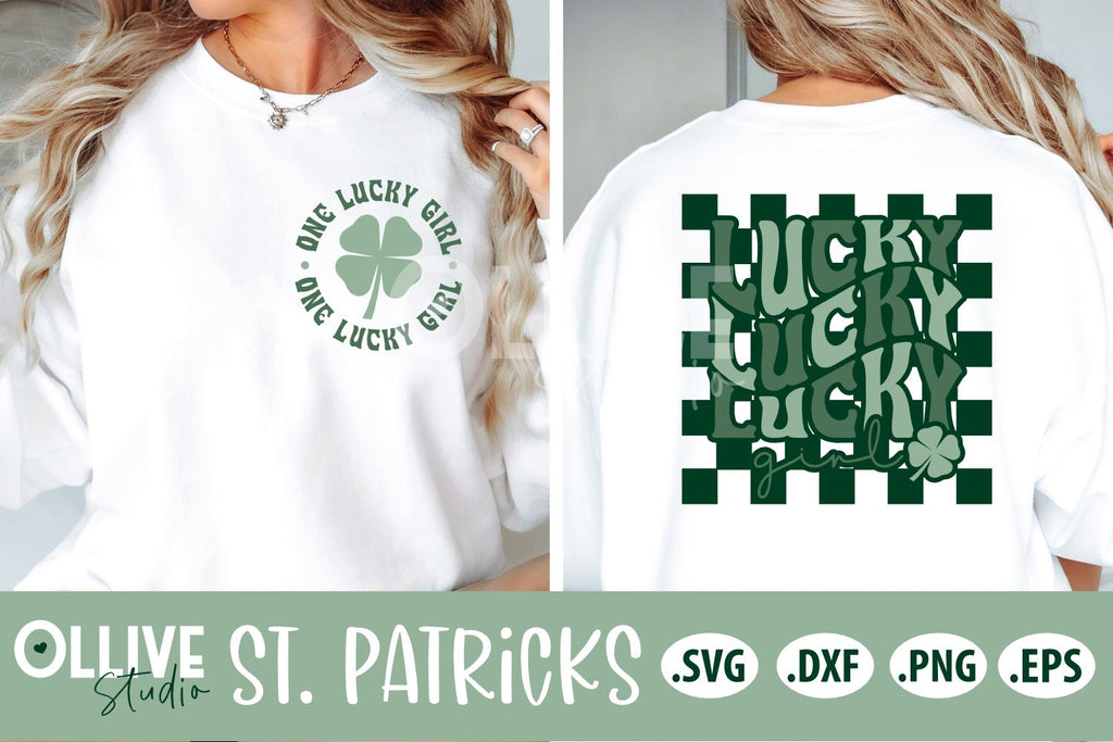 One Lucky Girl Svg St Patricks Day Svg So Fontsy